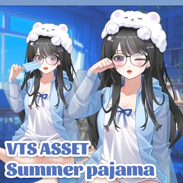[Vtuber素材] 夏用パジャマ / [Vtuber Assets] Summer Pajama - kyokiStudio - BOOTH