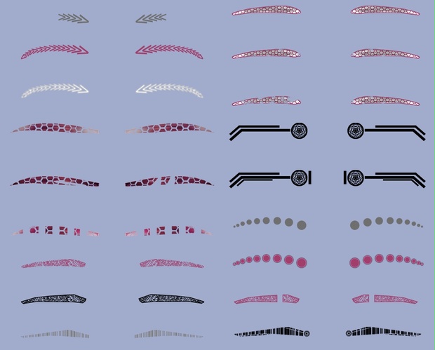 robot / android VRoid eyebrows // ロボット/アンドロイド VRoid 眉毛 (DeepL ...