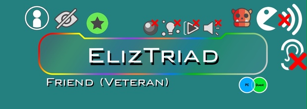 VRChat Nameplate and Icons Extra - eliztriad - BOOTH