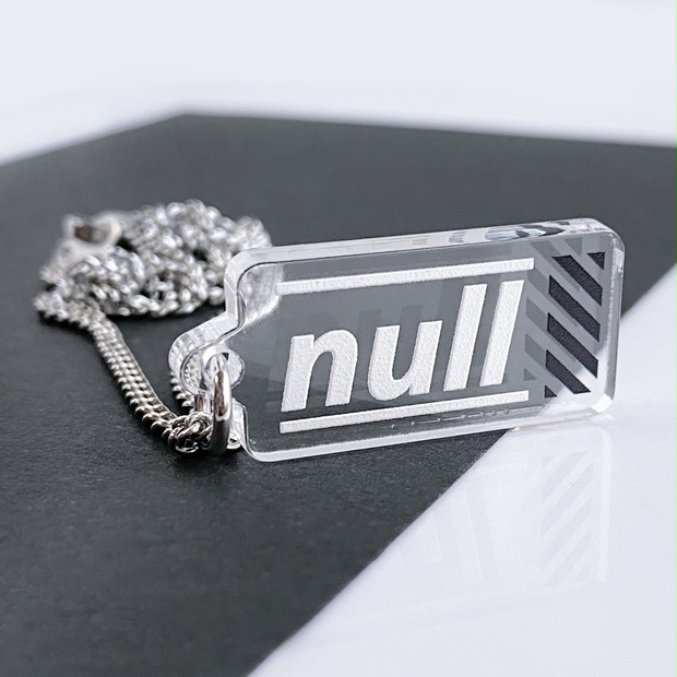 【null】ネックレス│アクリルアクセサリー│││ユニーク│モード系│ストリート系│モノトーン│個性的│カッコイイ｜デジタル - StrangeCapsule（ストレンジカプセル） - BOOTH
