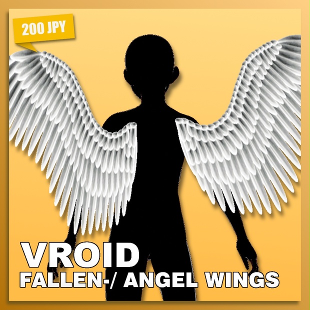 (VROID) Fallen Angel / Angel Wings v2 - dangermv - BOOTH