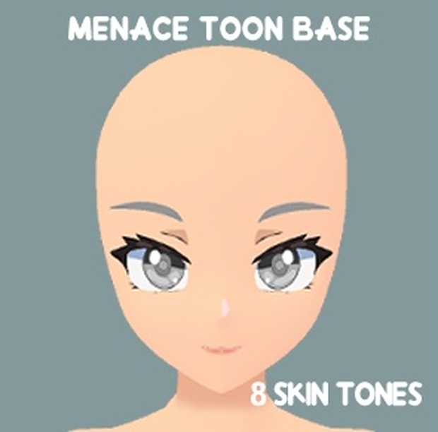 Toon VRoid Skin Base | Face Makeup Eye Base 8 Skintones - Taz's VRoid ...
