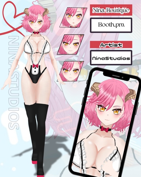 シェリー - 3DサキュバスVtuber - (Sherry - 3D Succubus Vtuber) - NinaStudios - BOOTH