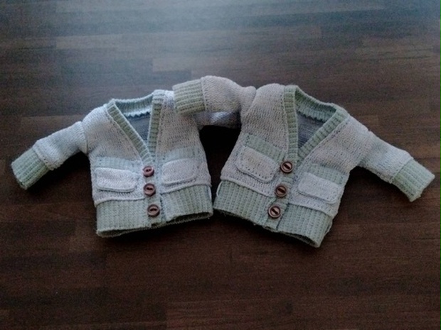 リブニットカーディ(ライトブルー杢) - ruelle - BOOTH