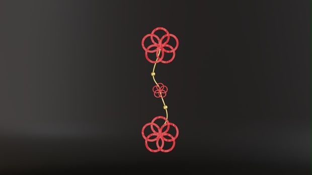 【PB設定済3Dモデル】梅の花イヤリング・ピアス - kuron - BOOTH
