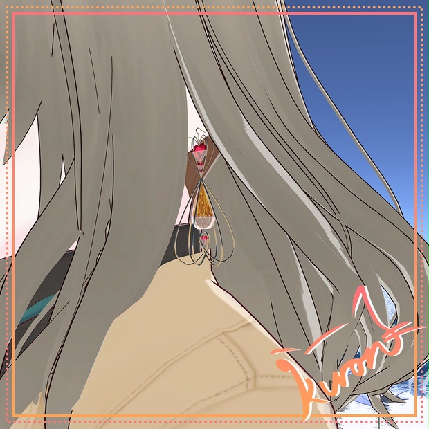 【3Dモデル】ハートモチーフイヤリング・ピアス（Physbone・MA設定済） - kuron - BOOTH