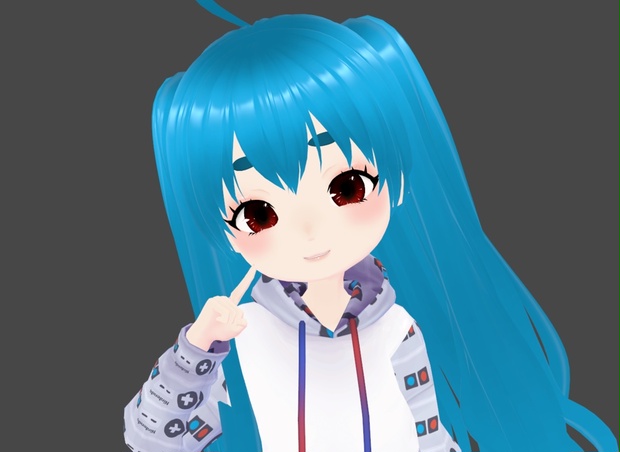 Blue Haired Chibi - thegothicdream - BOOTH