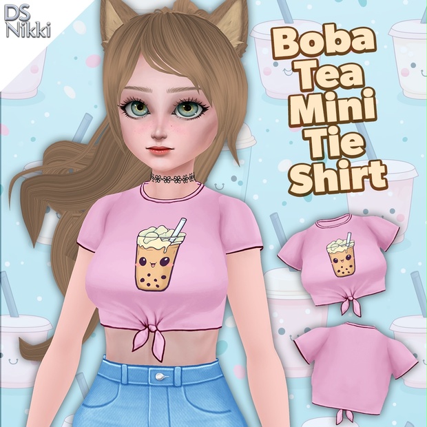 Vroid Boba Tea Mini Tie Shirt Colors Set Textures - Dreamstate Nikki ...