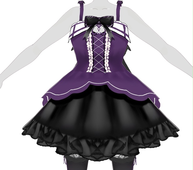 Vroid dress texture purple Lolita dress - My island - BOOTH
