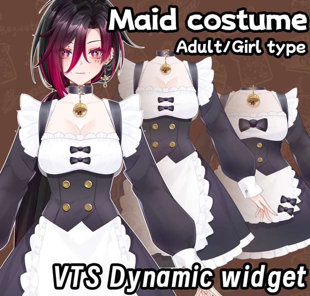 【VTS widget】Maid costume/VTS対応/Dynamic widget/vtuber - LordHut - BOOTH