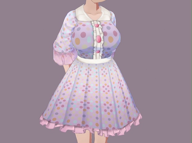 Bubble Gum Polka Dot and Pop Dresses (2) - Pixeline's Dress Shop - BOOTH