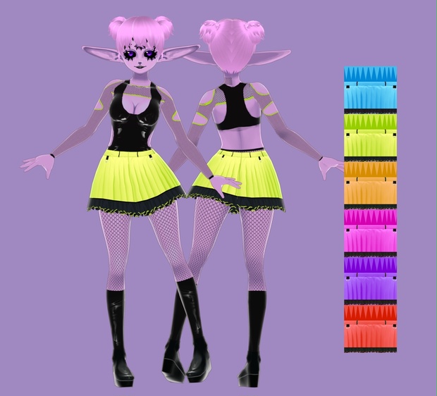 Neon Goth Outfit - jingleriot - BOOTH
