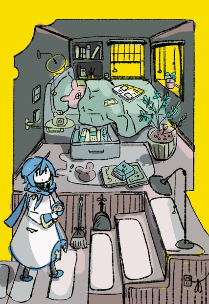 KAITOくんとお家のポストカード2枚セット - かまだろう - BOOTH