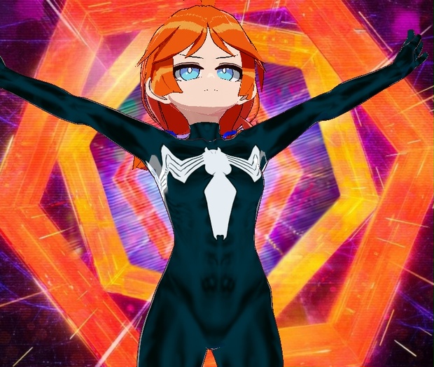 【VRoid】[UNISEX] Black Suit Spider-Man Comic Book Inspired - Super-Hero ...