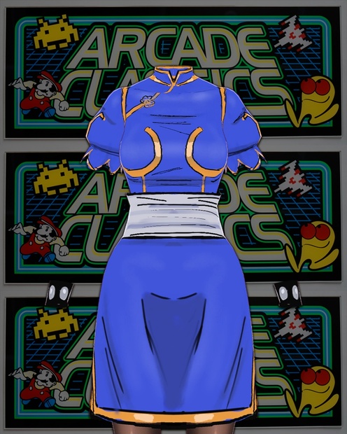 【VRoid】Chun Li Classic Costume Street Fighter - 𝗜𝗖𝗢𝗡𝗜𝗖 𝗦𝗧𝗢𝗥𝗘 - BOOTH