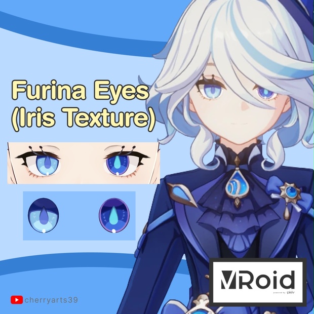 Furina Iris Vroid Texture - cherryarts - BOOTH