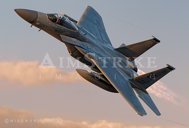 USAF ZZ F-15C Roar to Sunset Sky in Japan - AIMSTRIKE IMAGING - BOOTH