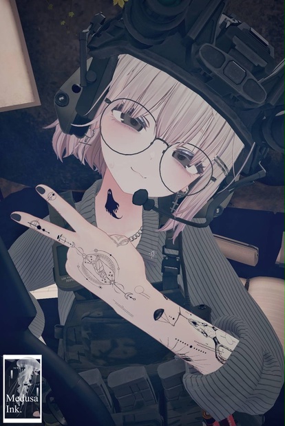 【VRC】ELAFI Geometric：Tattoo Texture - Medusa Ink. × 日日Official Goods ...