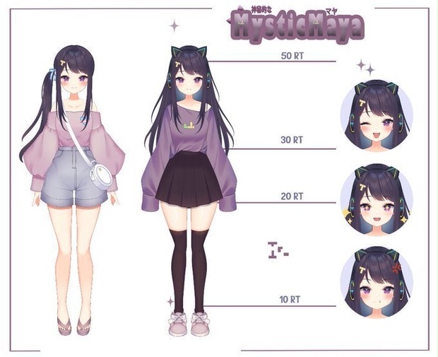 Live 2D Model Rigged - mysticmaya - BOOTH