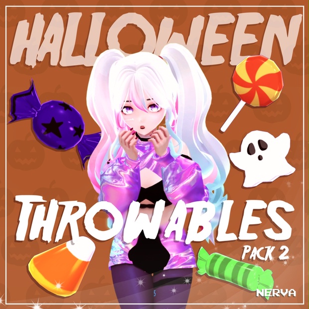 3D Props 』October Halloween Throwables Pack 2 - Nerva - BOOTH