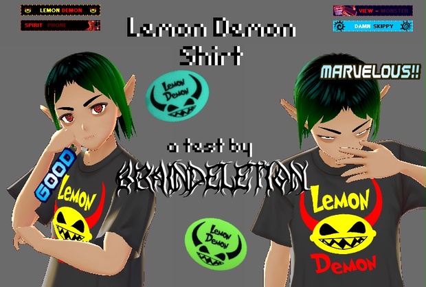 [ Lemon Demon Shirt ] / 【 LEMON DEMON シャツ 】(VROID) - braindeletion - BOOTH