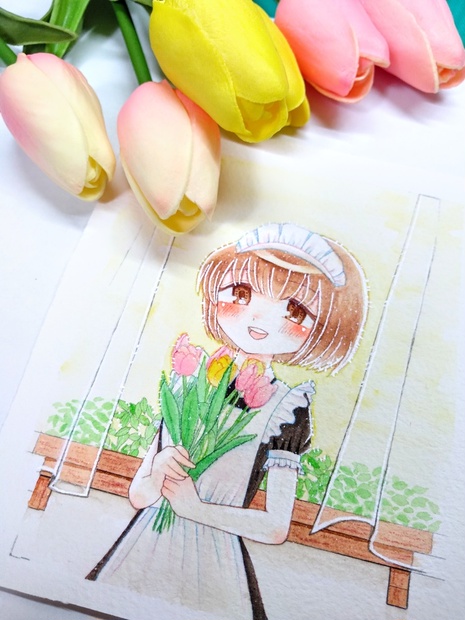 【原画】おはようございます - sumi_shop - BOOTH