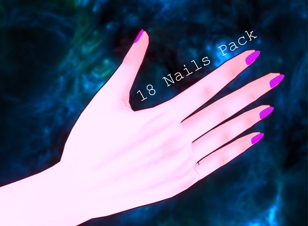[Vroid] 18 Nail Texture Pack - Hylle - BOOTH
