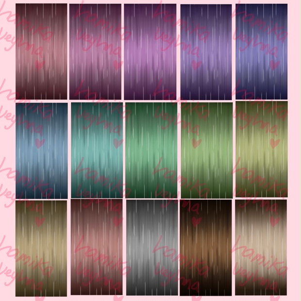 15 Hair Textures for VRoid Studio | Vroid Studioの髪質15 - Hamika's Shop ...