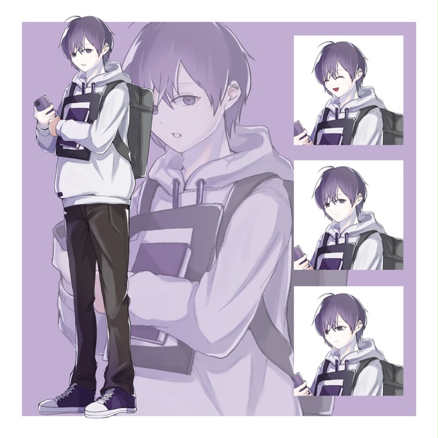 【無料/有料】立ち絵 パーカー男の子 - 9685 - BOOTH