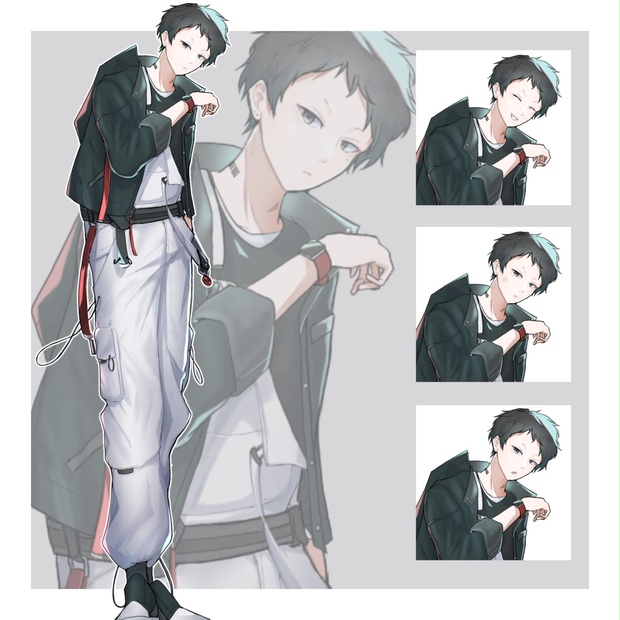 【無料/有料】立ち絵 サロペット - 9685 - BOOTH