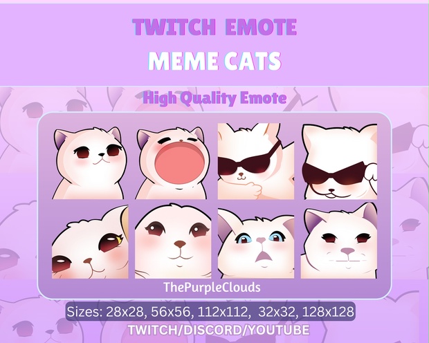 MEME CAT EMOTES, Meme Emotes, Static Emotes Meme, Meme Cats Emotes 2024 ...
