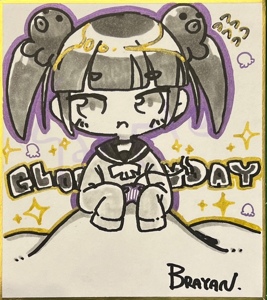 【C105】オリジナル：やんちゃん直筆ミニ色紙(げーみんぐ) - GLOOMY SUNDAY - BOOTH