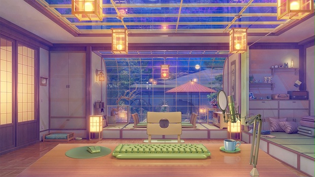 配信背景素材：和室【Vtuber向け】 - 33@素材屋 - BOOTH