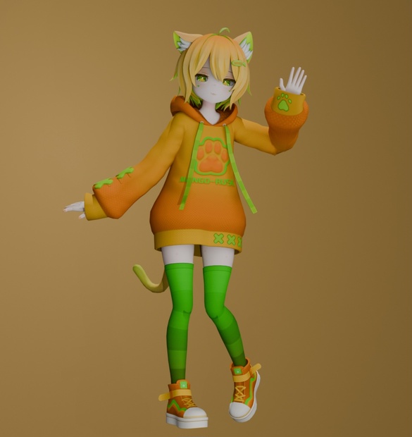 Rusk "Mango Fruit" Textures (Freckles, Makeup, Clothes) for VRChat ...