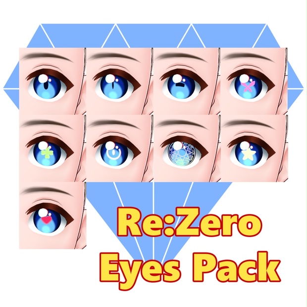 Vroid Re:Zero Eyes Pack - Tainara-P Vroid - BOOTH