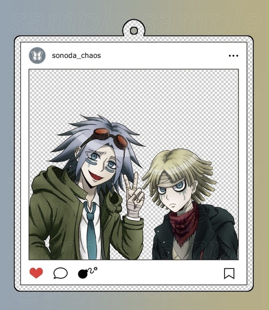 SNS風アクリルキーホルダー - 熱湯保存 - BOOTH