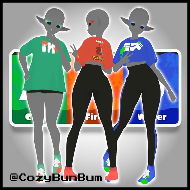 [FREE] Splatfest Outfit Splatoon x Pokemon スプラトゥーン - CozyBunBum - BOOTH