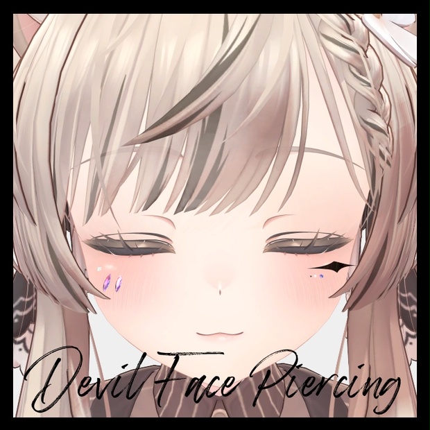 【VRChat】Devil face piericing - きゅ～しょっぷ - BOOTH