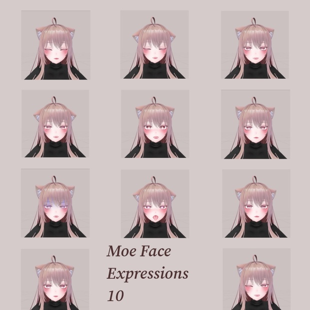 Moe Facial Expressions - A05 - BOOTH