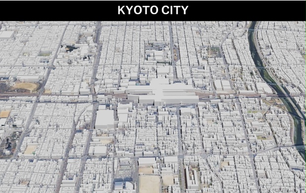 Kyoto MAP 京都駅周辺の広域3Dマップ | 3D Model - .CG - BOOTH