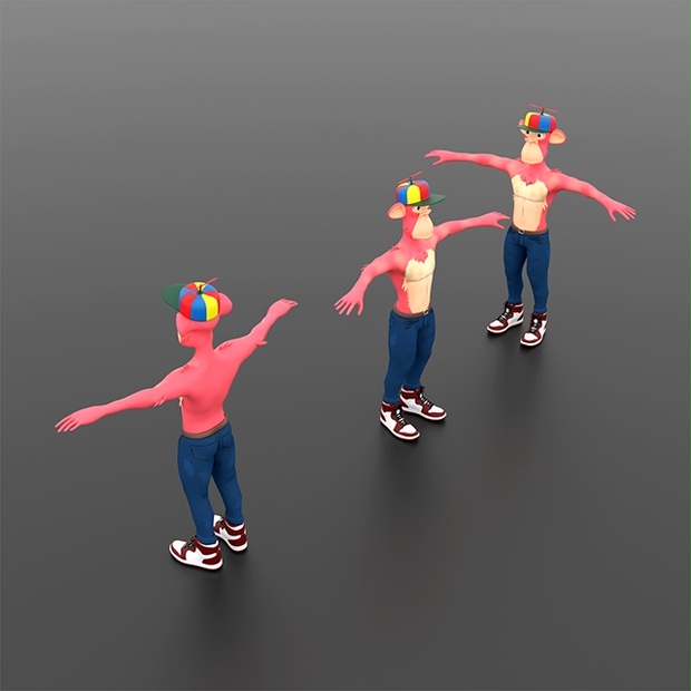 Low Poly Vrchat Monkey Man Avatar - Get Your Own Avatar - BOOTH
