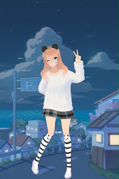 Vrm vtuber avatar Cute, Panda vtuber - Parcival_vt - BOOTH