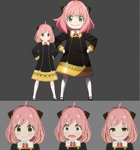 Anya SpayxFamily vrm vroid vtuber - Parcival_vt - BOOTH