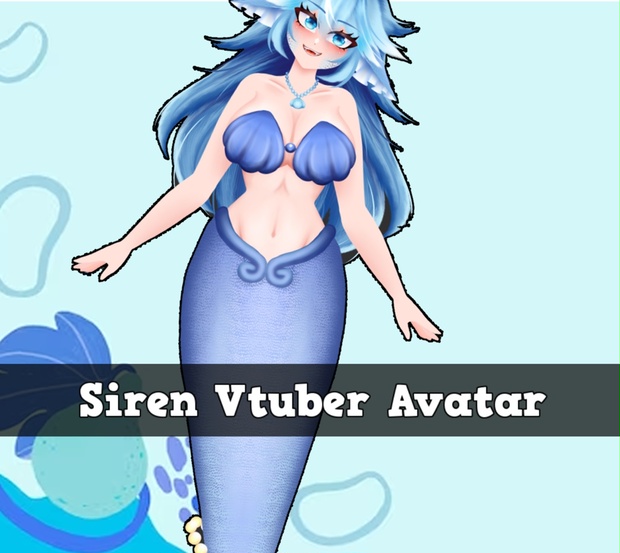 Siren Vtuber Avatar Transformation Expression 2d Vtuber Vtube studio - Parcival_vt - BOOTH