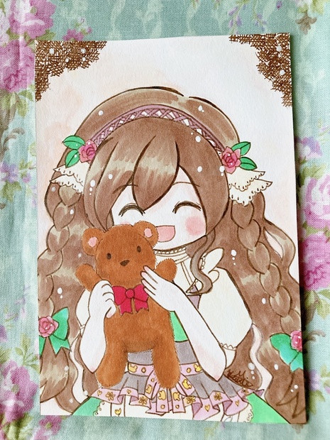 【創作】フレームレス原画「ルーチェとくまさん」 - ＊天使の棲む森＊ - BOOTH