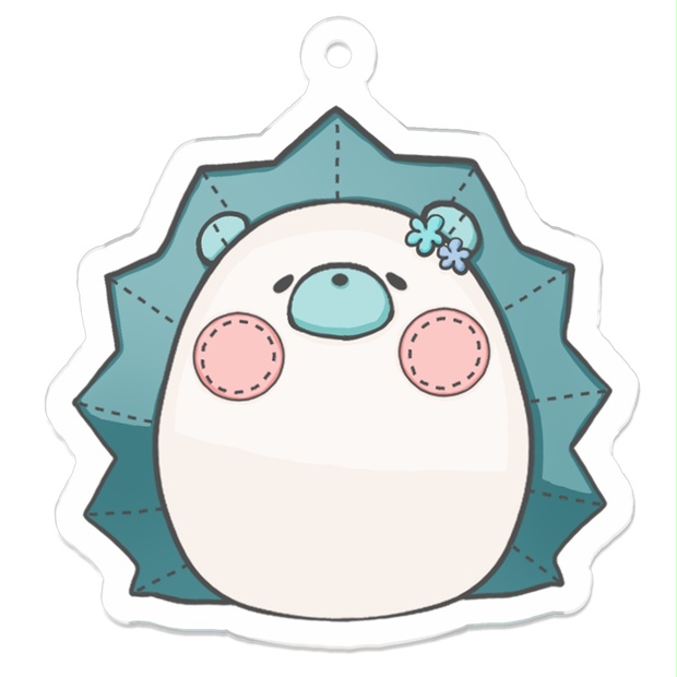 アクリルキーホルダー ハリネズミ4兄妹ぬいぐるみver(長男：ハリ坊) - has3kage - BOOTH