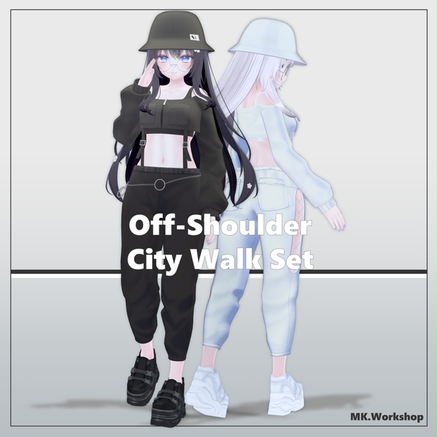 【3アバター対応】Off-Shoulder City Walk Set - MK.Workshop - BOOTH