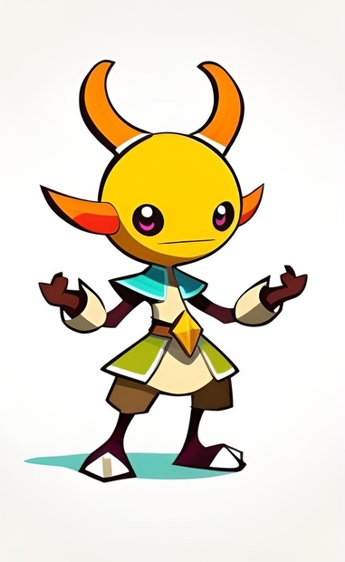 Yellow Horned Sprite - kilik - BOOTH