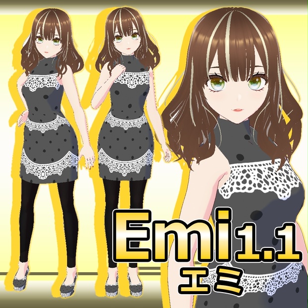 3Dキャラクターモデル「Emi1.1(エミ)」 - 3DキャラShop【ゆきゆきニィニィ】 - BOOTH