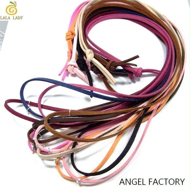 スエード合皮製 カラフルロングネックレス 90cm 13カラー lalalady-113 - lalalady - BOOTH